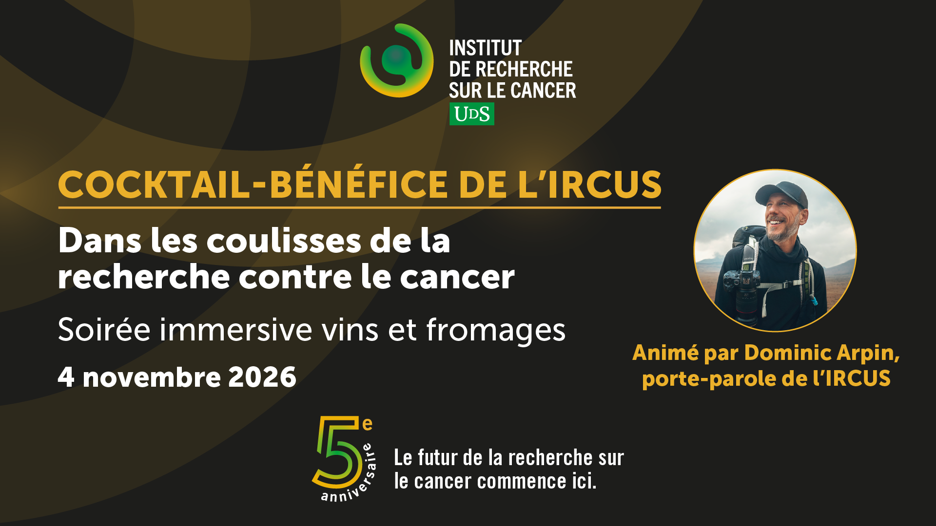 Cocktail-bénéfice de l'IRCUS animé par Dominic Arpin - Département des ...
